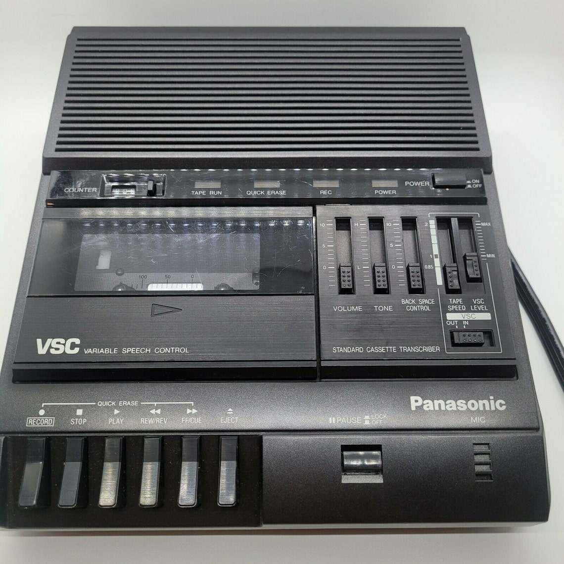 Panasonic RR-830 Variable Speech Control Standard Cassette Transcriber ...