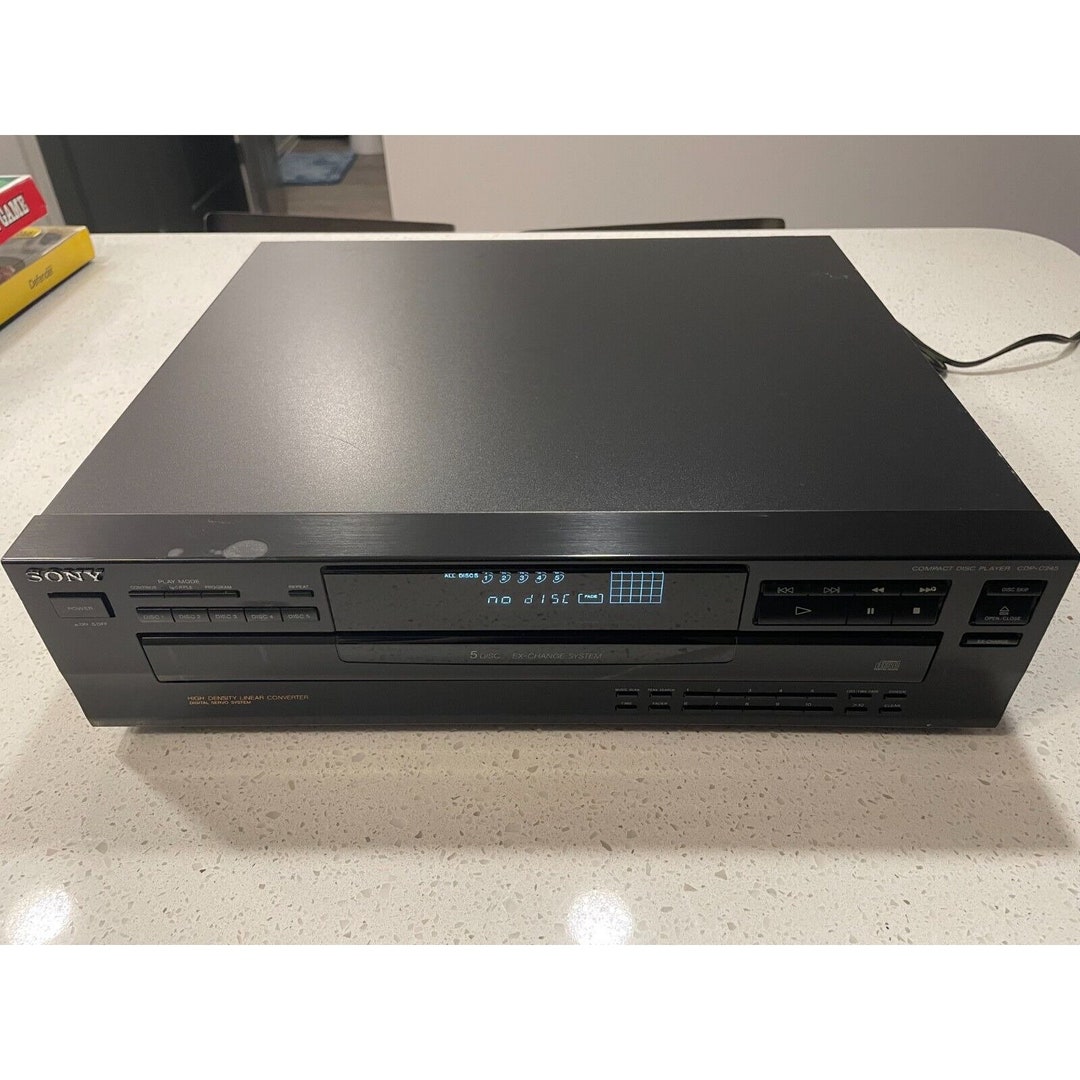 Sony CDP-C245 5 Disc CD Player Changer Tested Working No Remote - Etsy