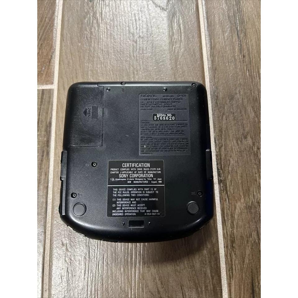 Sony Discman D-131 Portable CD Player Pre-owned Fully Tested - Etsy