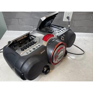 Sony CFD-G500 Stereo CD / Radio / Cassette Boombox Power Drive Woofer ...