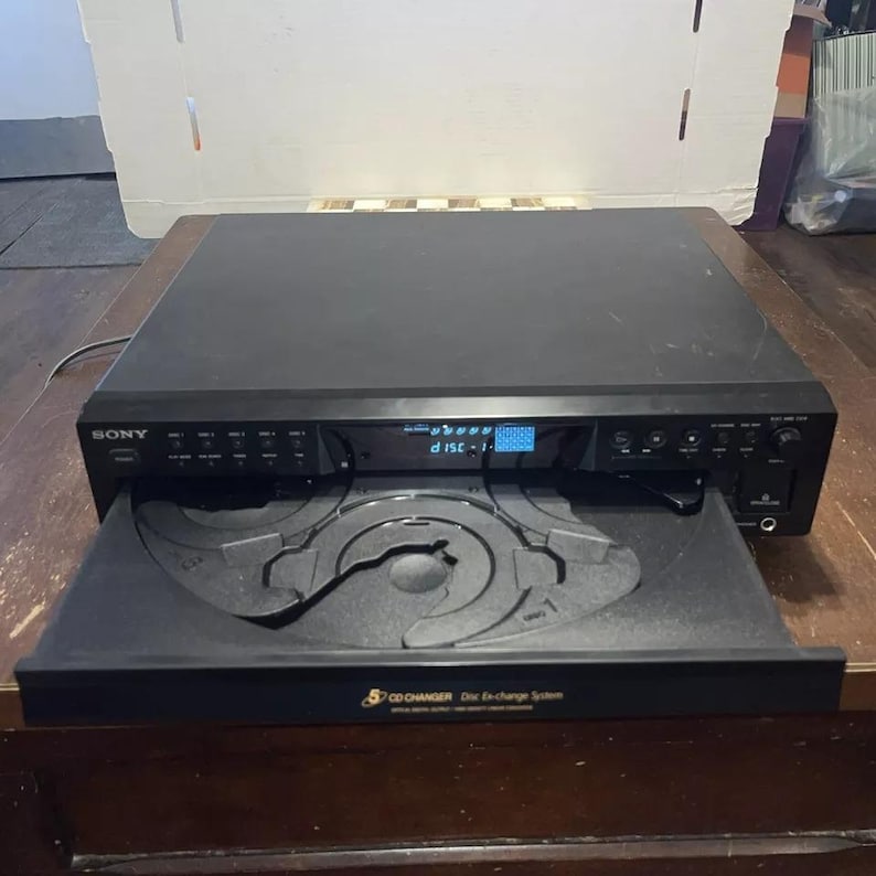 Sony CDP-CE375 5 CD Changer Disc Ex-changer System Tested Works No ...