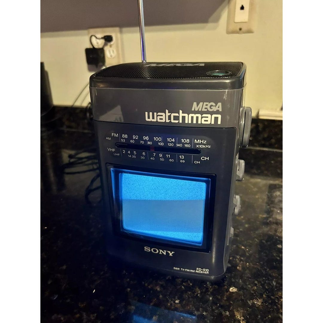 Sony Mega Watchman FD-510 Portable B&W TV Fm/am Radio - Etsy