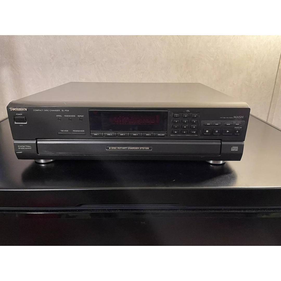 Technics SL-PD5 MASH 5-disc CD Changer Digital Output No Remote Tested ...
