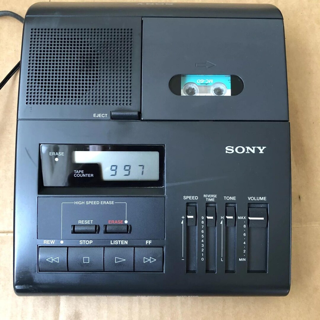 Sony Bm-840 Microcassette Transcription Transcriber Machine 2-speeds - Etsy