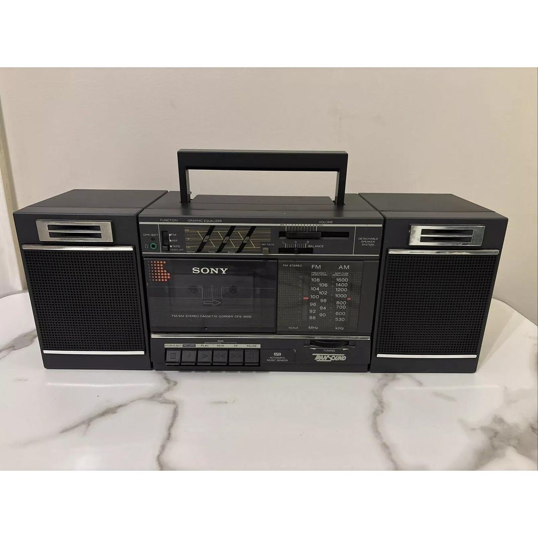 Sony CFS-3000 Stereo Boombox 1980s Tape, Cassette, AM/FM Radio - Etsy