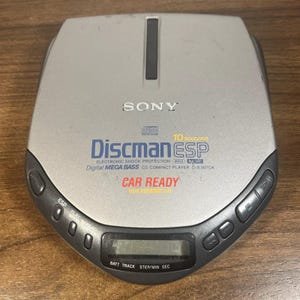 Sony CD Player Discman ESP Mega Bass Car Ready Model D-E307CK Silver ...