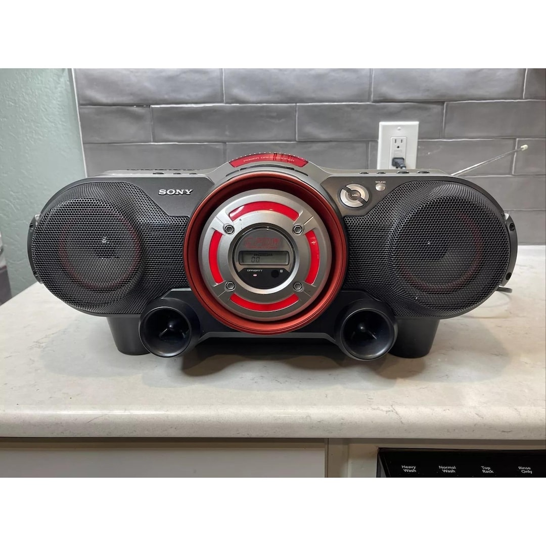 Sony CFD-G500 Stereo CD / Radio / Cassette Boombox Power Drive Woofer ...