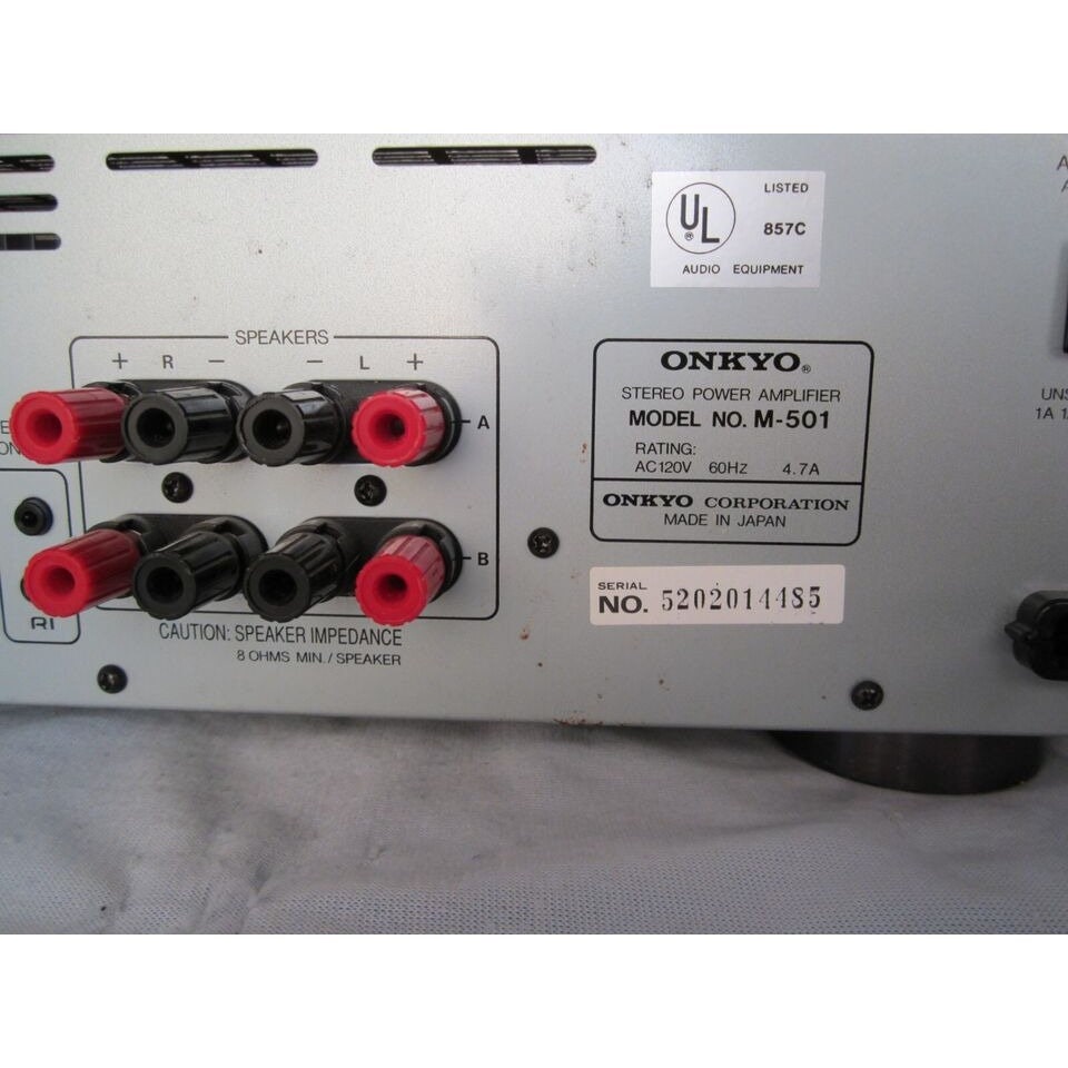 Onkyo M-501 Stereo Power Amplifier - Etsy