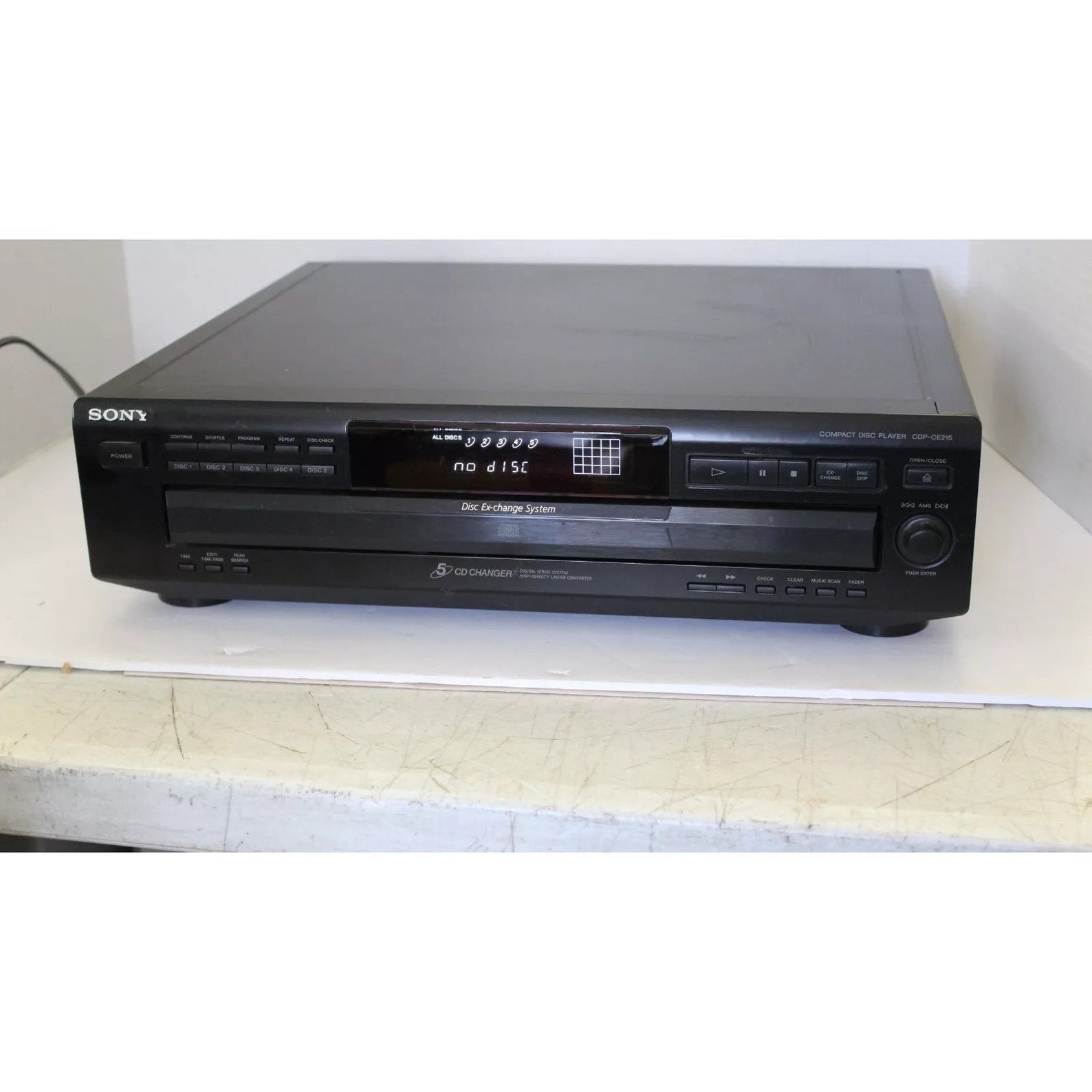Sony CDP-CE215 CD Player 5 Disc Carousel Compact Disc Changer Tested ...