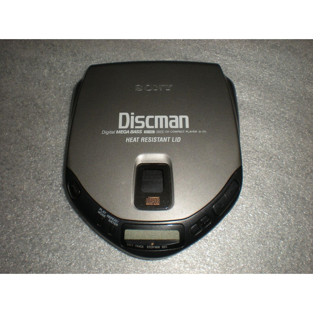 Vintage Sony Discman Portable CD Compact Disc Player D-171 Digital Mega ...