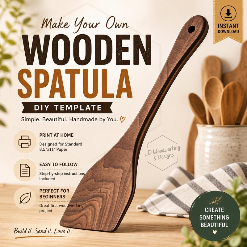 Template Wooden Utensils - Etsy