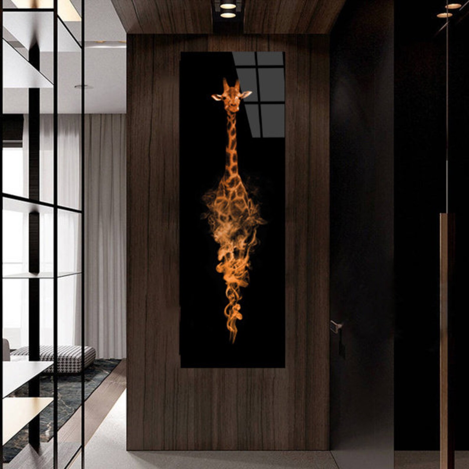 Giraffe Wall Art ,big Wall Art, Tempered Glass,animal Wall Decor,glass ...