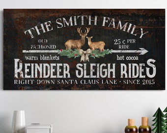 Large Sleigh Rides Sign - Etsy