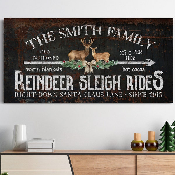 Large Sleigh Rides Sign - Etsy