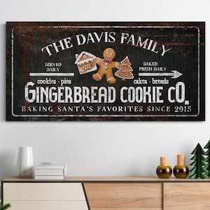 Custom Gingerbread Cookie Co Sign for Kitchen Farmhouse Home Decor ...