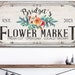 Customized Garden Sign, Flower Market Sign, Patio Sign, Backyard ...