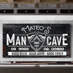 Personalized Man Cave Sign, Man Room Sign, Rustic Man Cave Decor ...