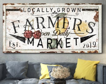 Rustic Farmers Market Sign - Etsy