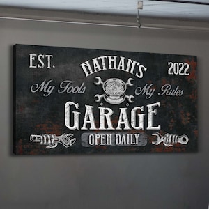 Custom Garage Sign Car Mechanic Sign Work Shop Sign My Tool | Etsy