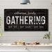 Personalized Gathering Place Sign, Family Room Gathering Wall Art ...
