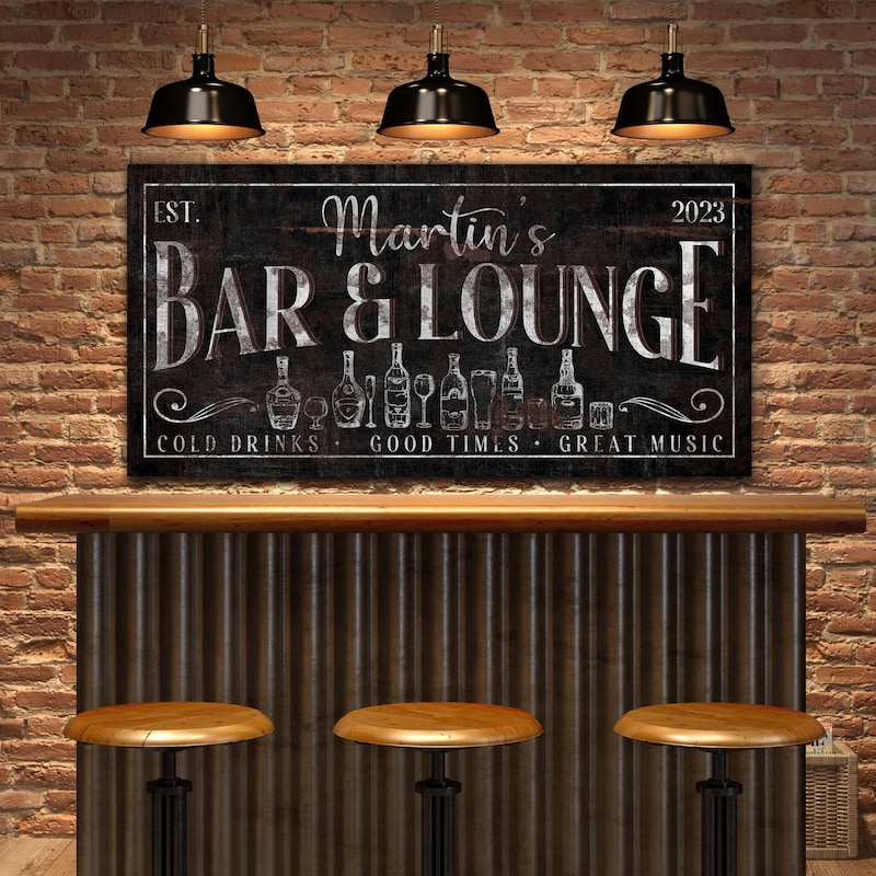 Custom Bar Sign - Etsy
