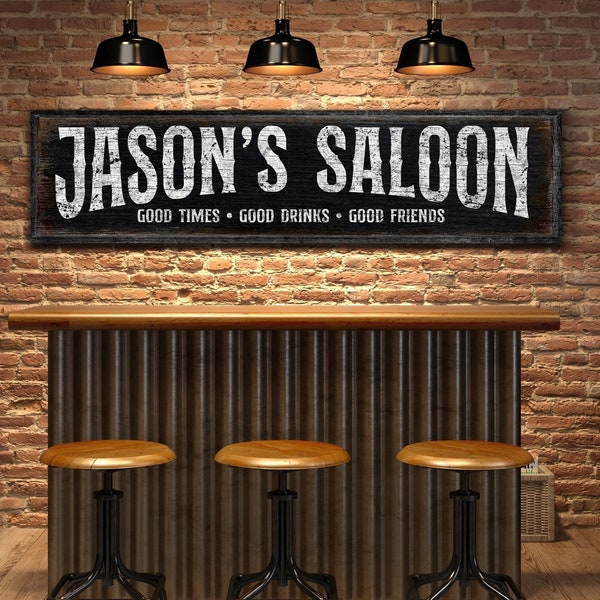 Wood Saloon Sign - Etsy
