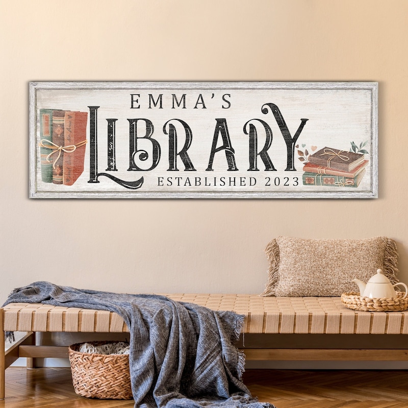 Library Signs - Etsy