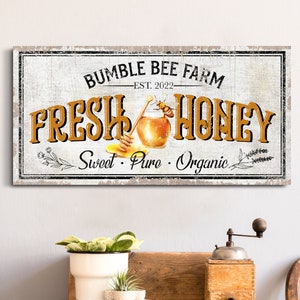 Personalized Bumble Bee Farm Sign, Vintage Bumble Bee Farm Sign, Fresh ...