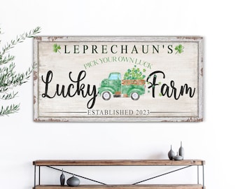 Personalized Clover Farm Sign, Custom Irish Wall Decor, St. Patrick's ...