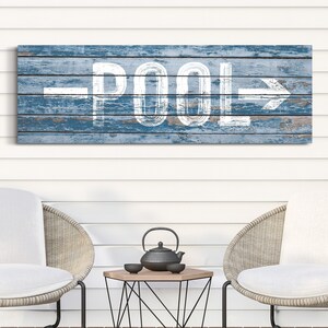 Pool Sign With Arrow Pool Direction Sign Swimming Pool Sign | Etsy