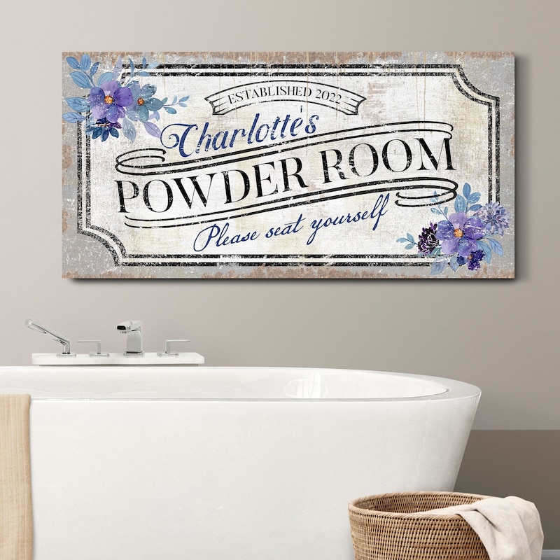 Powder Room Sign - Etsy