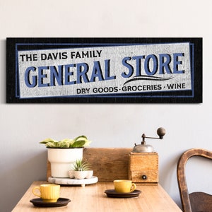 Personalized General Store Sign, Custom Family Name Sign, General Store ...