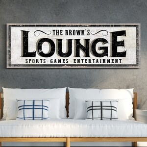 Customized Lounge Sign, Home Lounge Decor, Rustic Lounge & Bar Decor ...
