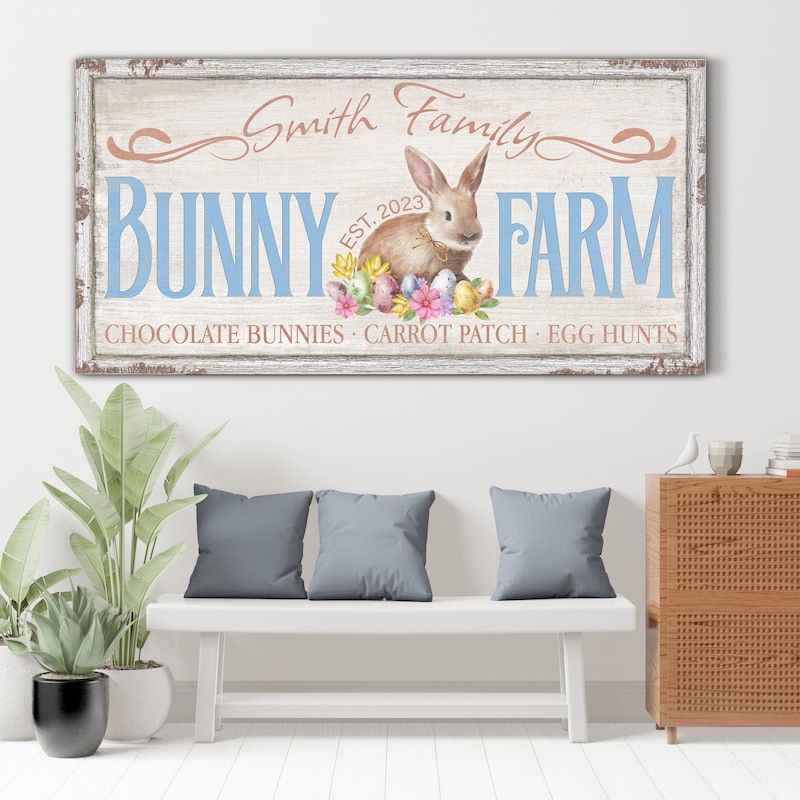 Easter Bunny Signs - Etsy