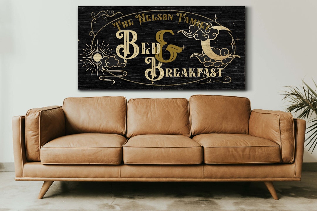 Custom Bed and Breakfast Sign, Bedroom Sign, Bedroom Wall Decor, Above ...