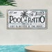 Personalized Pool & Patio Sign, Pool Sign, Swimming Pool Decor, Outdoor ...