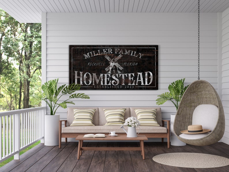 Personalized Homestead Sign Custom Family Name Wall Decor - Etsy