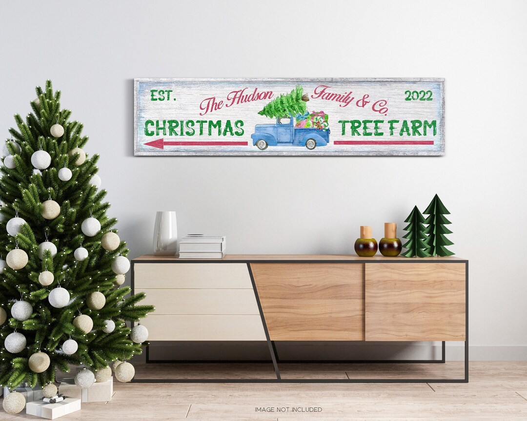 Personalized Christmas Tree Farm Sign Family CO Sign Christmas Decor ...