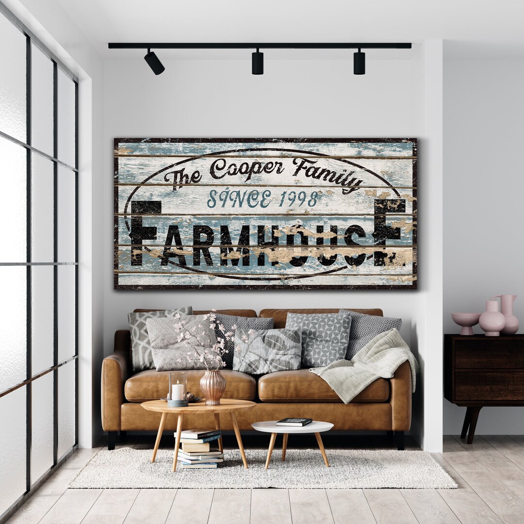 Custom Farmhouse Sign, Family Farmhouse Sign, Rustic Farmhouse Decor ...