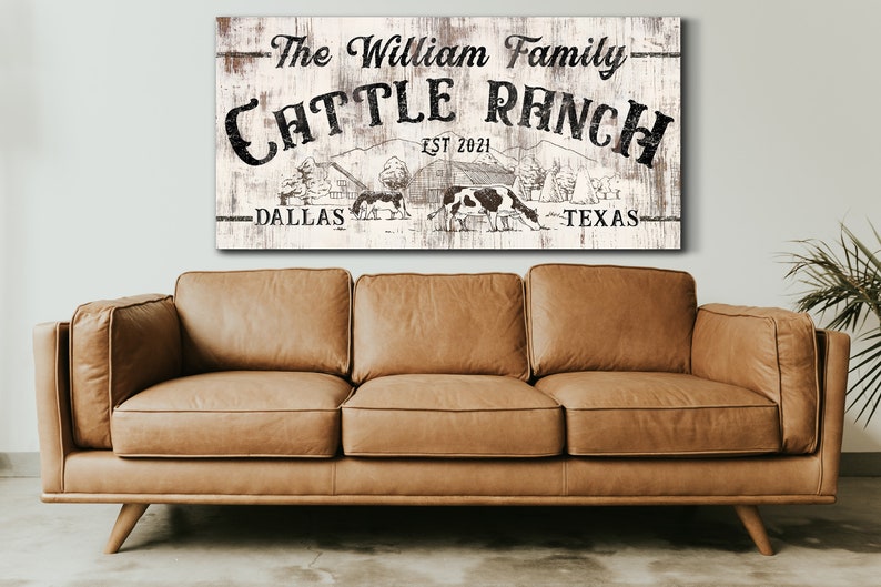 Custom Cattle Ranch Sign Rustic Ranch Sing Cattle Ranch - Etsy