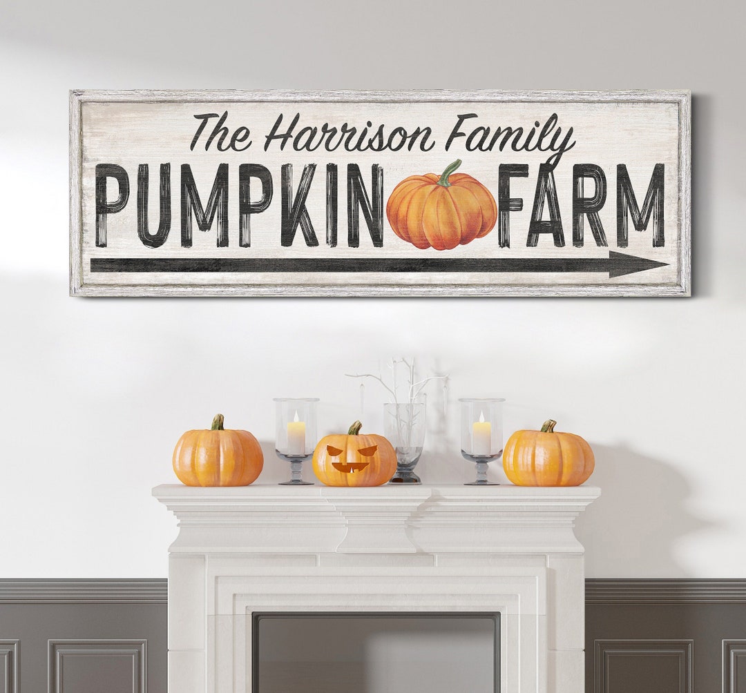 Personalized Pumpkin Farm Sign Vintage Family Farm Fresh Open - Etsy