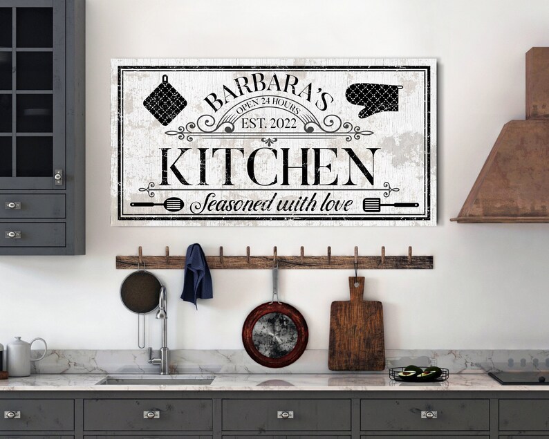 Personalized Kitchen Sign Family Kitchen Sign Dining Room - Etsy