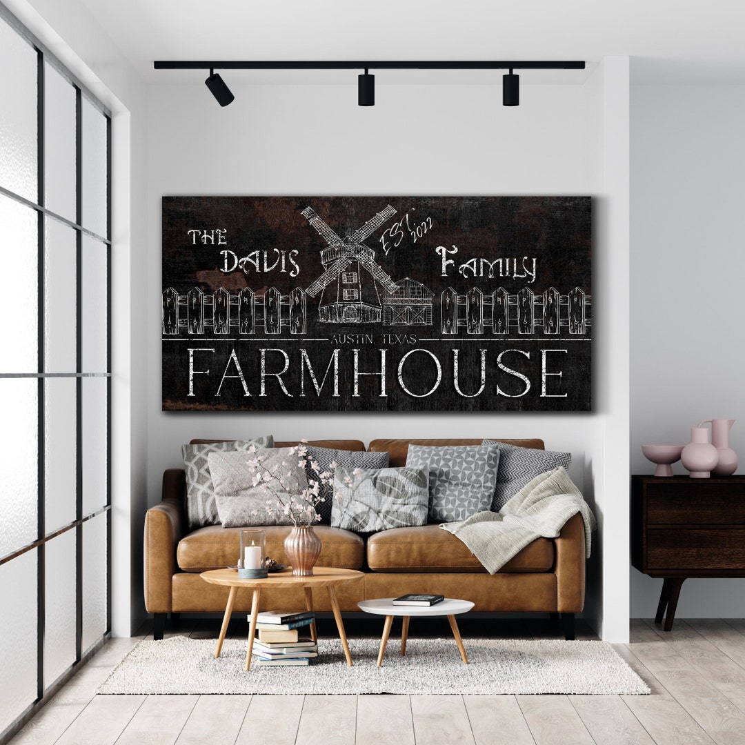 Custom Farmhouse Sign Family Farmhouse Sign Vintage - Etsy