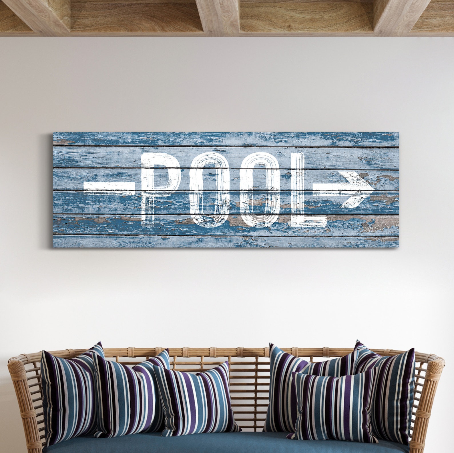 Pool Sign With Arrow Pool Direction Sign Swimming Pool Sign | Etsy