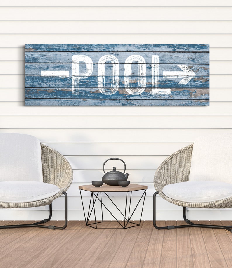 Pool Sign With Arrow Pool Direction Sign Swimming Pool Sign - Etsy