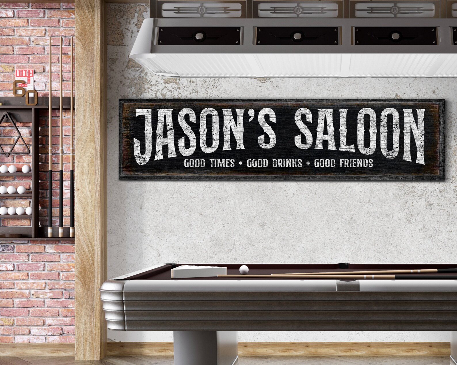 Custom Saloon Sign, Modern Farmhouse Wall Decor, Town Sign, Rustic ...