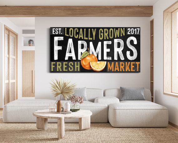 Personalized Farmers Market Sign Trading Mercantile Sign | Etsy