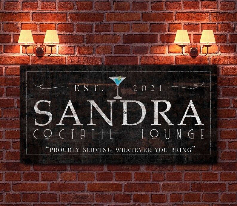 Personalized Cocktail Lounge Sign Cocktail Lounge Decor - Etsy