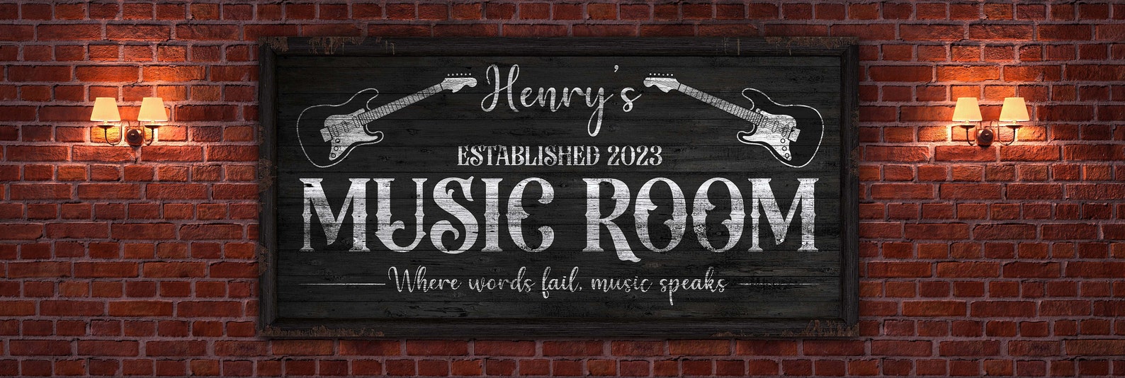 Personalized Music Room Sign, Custom Studio Sign, Home Decor for ...