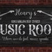 Personalized Music Room Sign, Custom Studio Sign, Home Decor for ...